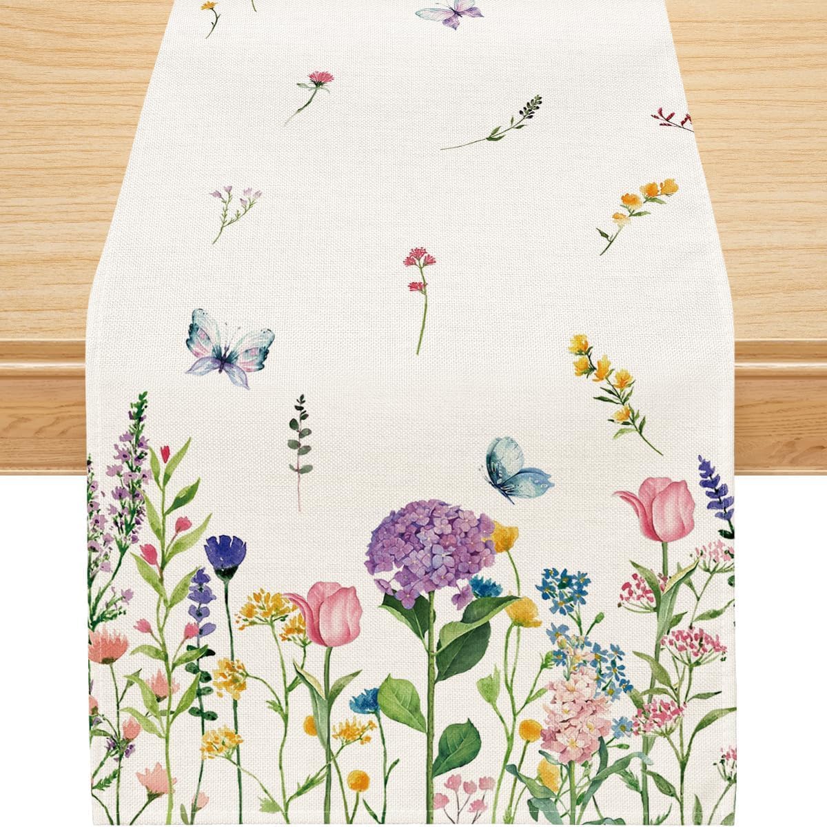 Amazon.com: GORGE MOMENT Floral Table Runners 13"x72" Pink Rose Lila ...