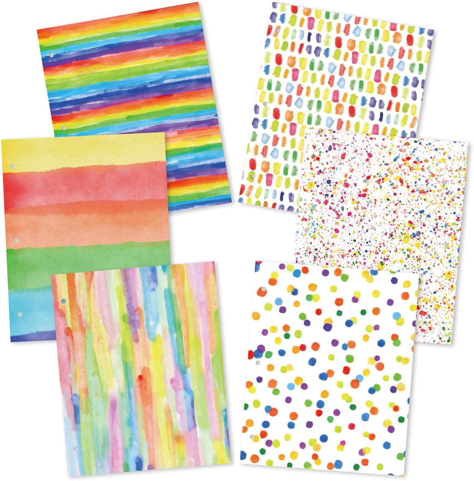 Amazon.com : Binder Folders for School Girls 3-Hole Punched Folders ...