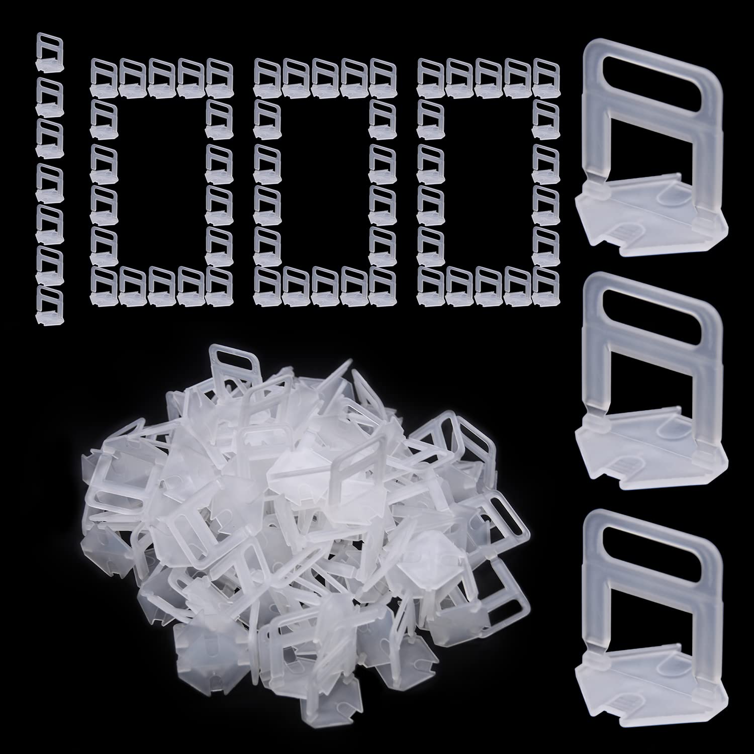 1000pcs Tile Leveling System Clips, 3.0mm Leveling System Tiles Leveler ...