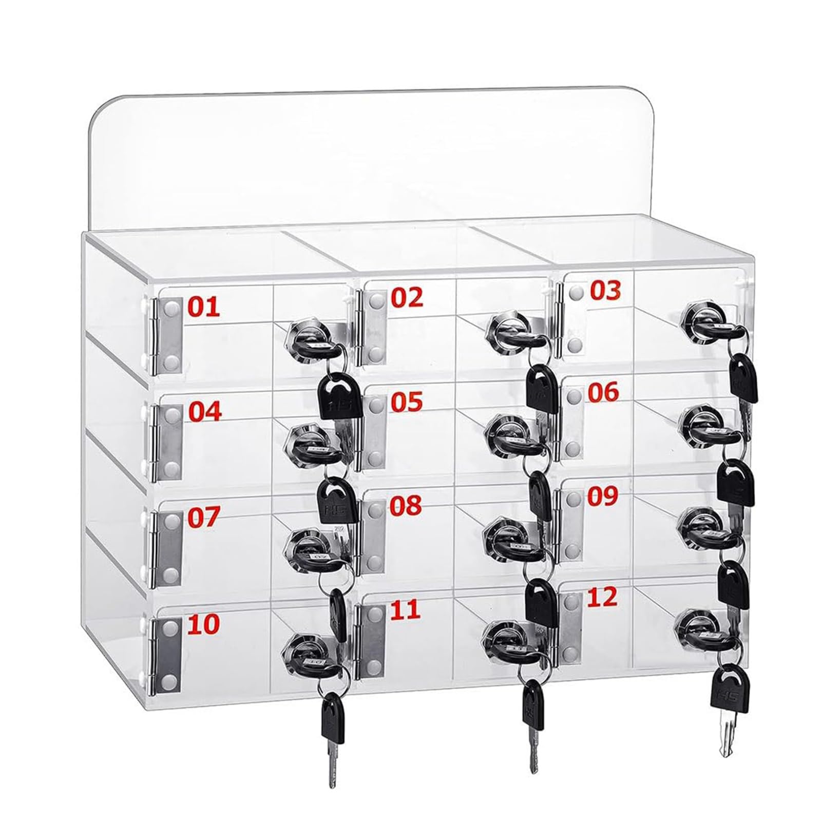 LVRUIEDS Mobile Phone Storage, Personal Storage Box With 12/15/20/25/30 ...