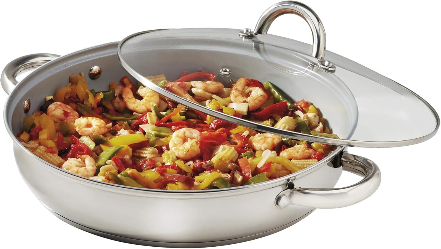 Cooks Professional Stainless Steel Sauté Pan Shallow Casserole Dish ...