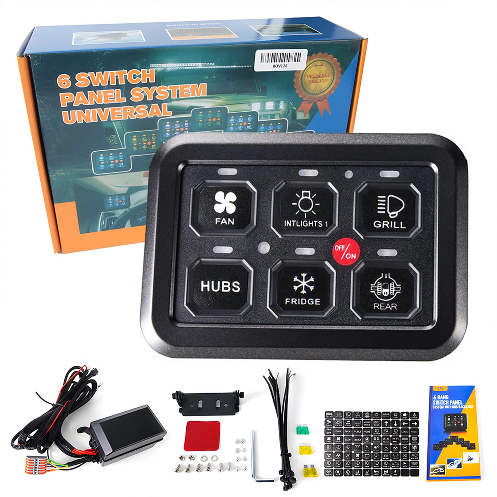 Snapklik.com : 6 Gang Switch Panel Universal Circuit Control Relay System