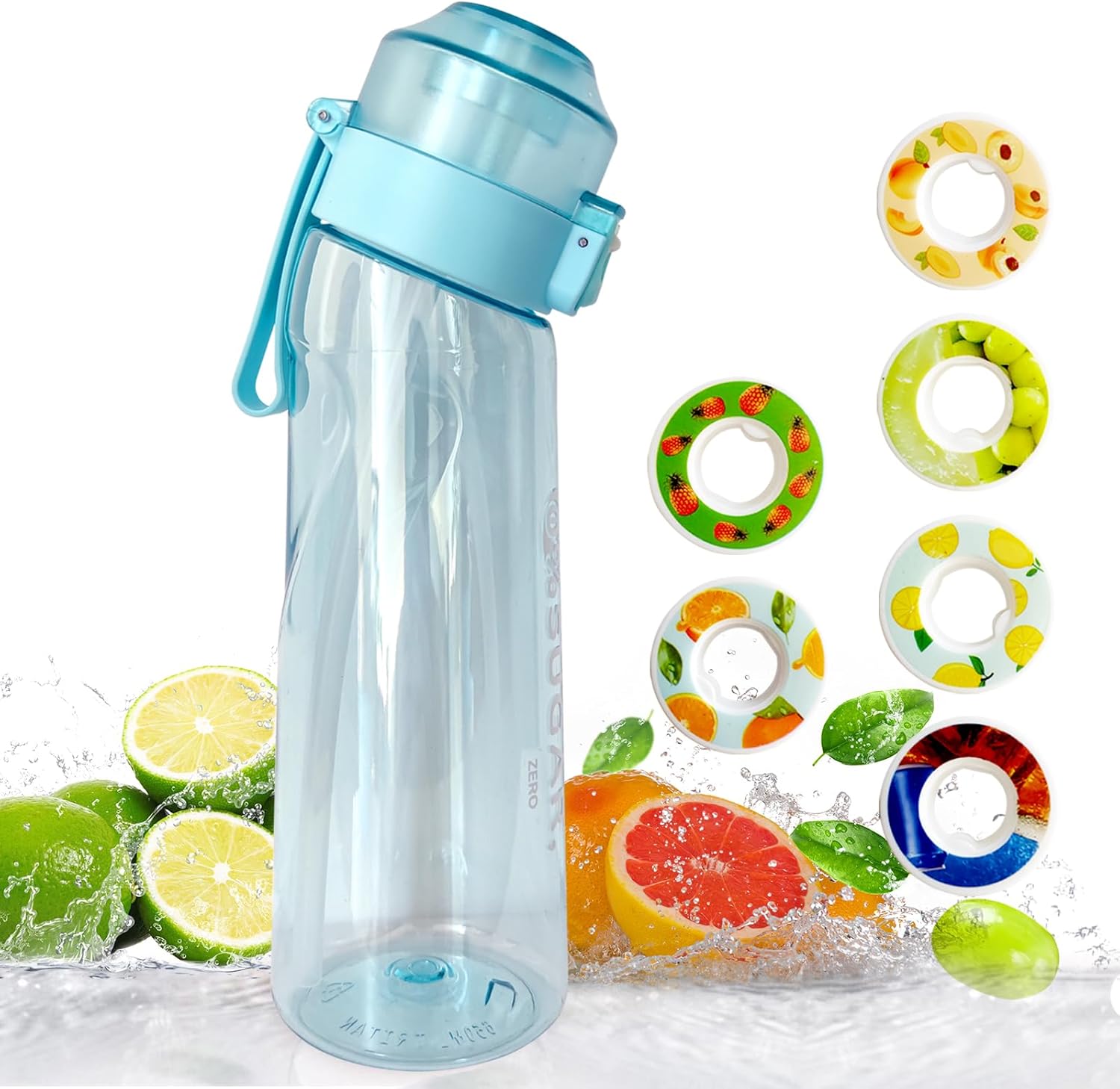 Amazon.com: ECENUR 22 Oz Tritan Water Bottle with Scent Ring & 6 Flavor Pods, BPA-Free Sports ...
