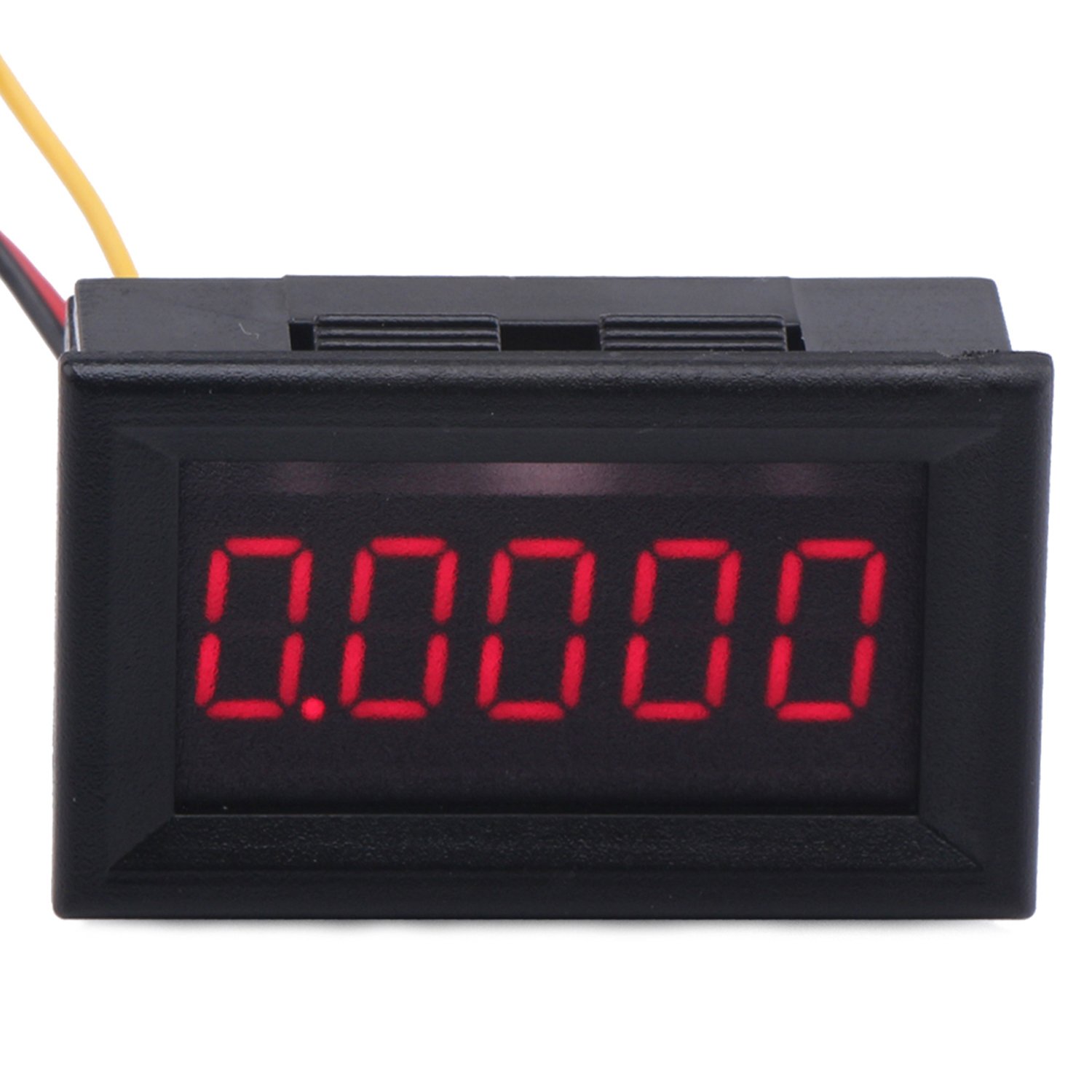 DROK Small Little DC Digital Voltmeter 2-Wire 0.56 DC 3-30V Red Bright ...