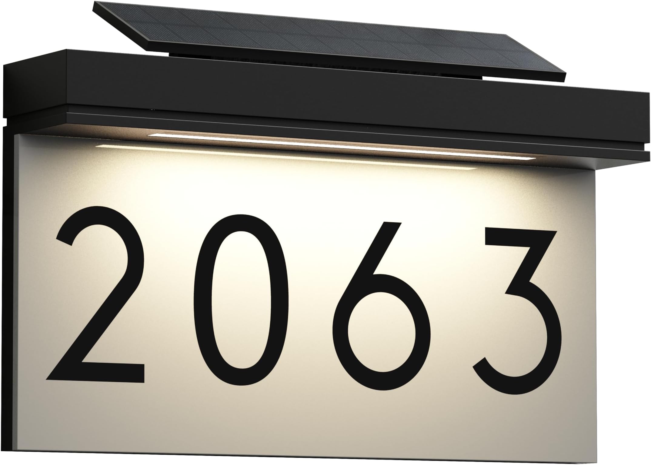 Solar House Numbers 3 Lighting Colors & Adjustable Solar Panel Address ...