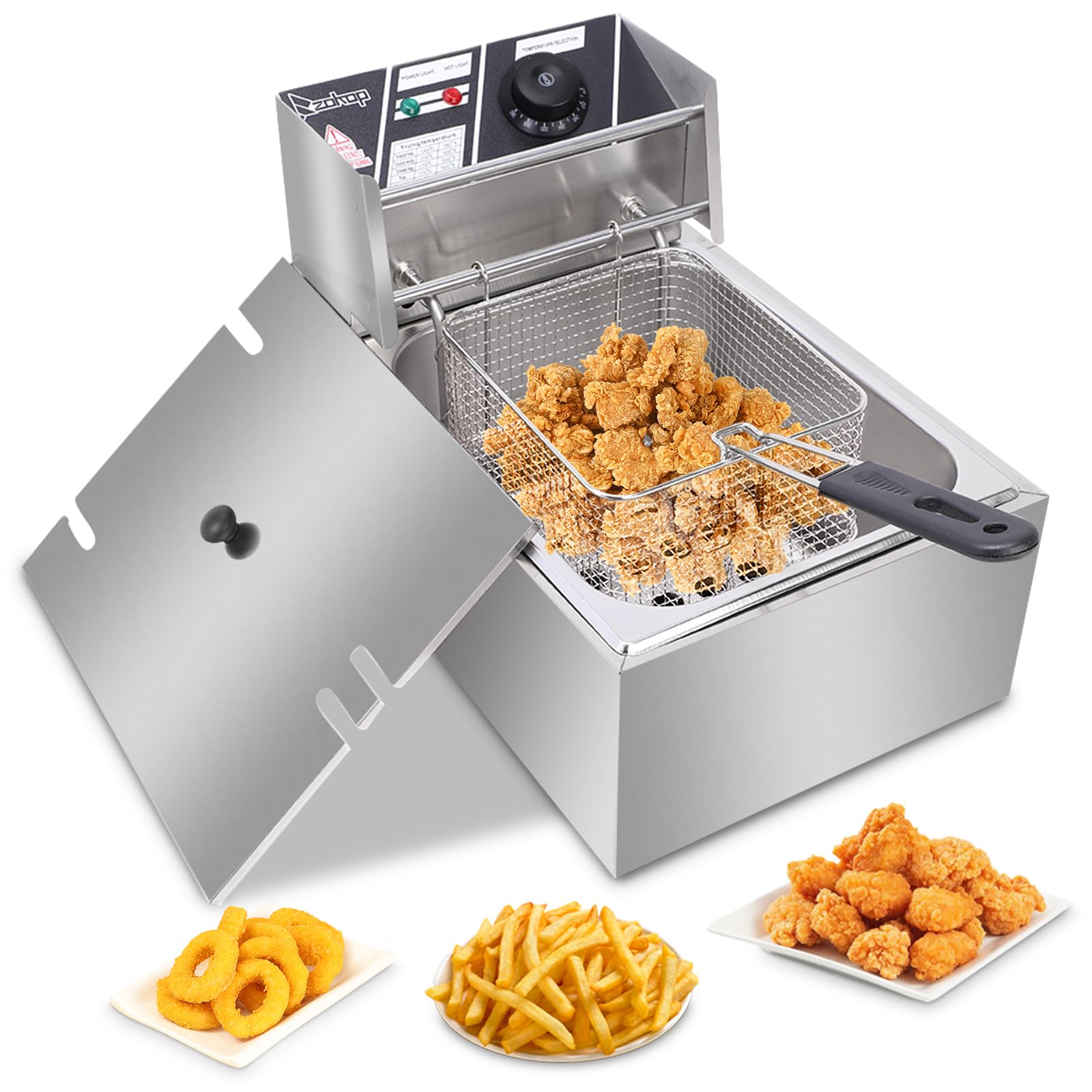 Amazon.com: Single Cylinder Electric Fryer, 6.3QT/6L Capacity Electric ...