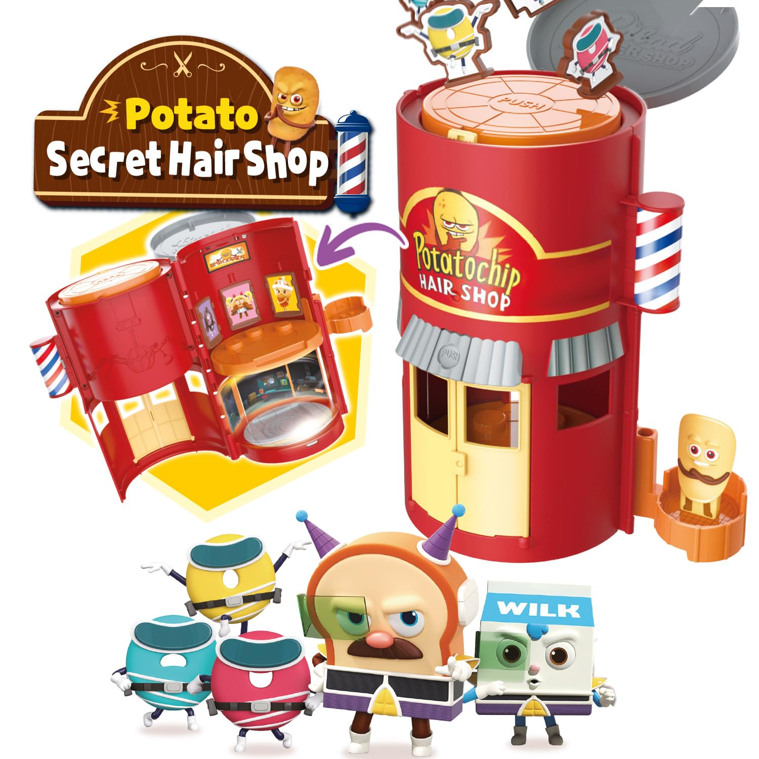 Amazon.com: TOYTRON Bread Barbershop Playset, BBS Potato Chip's Secret ...