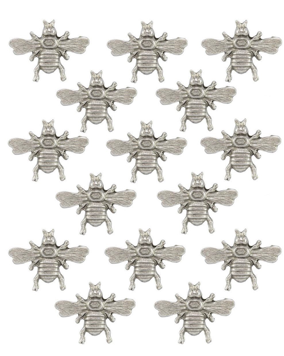 Amazon.com : Large Silver Spread Wing Bee Push Pins, 15 Pieces T136AS ...