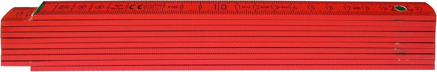 Meterstab MEISTER aus Buchenholz, 2 m lang, rot : Amazon.de: Baumarkt