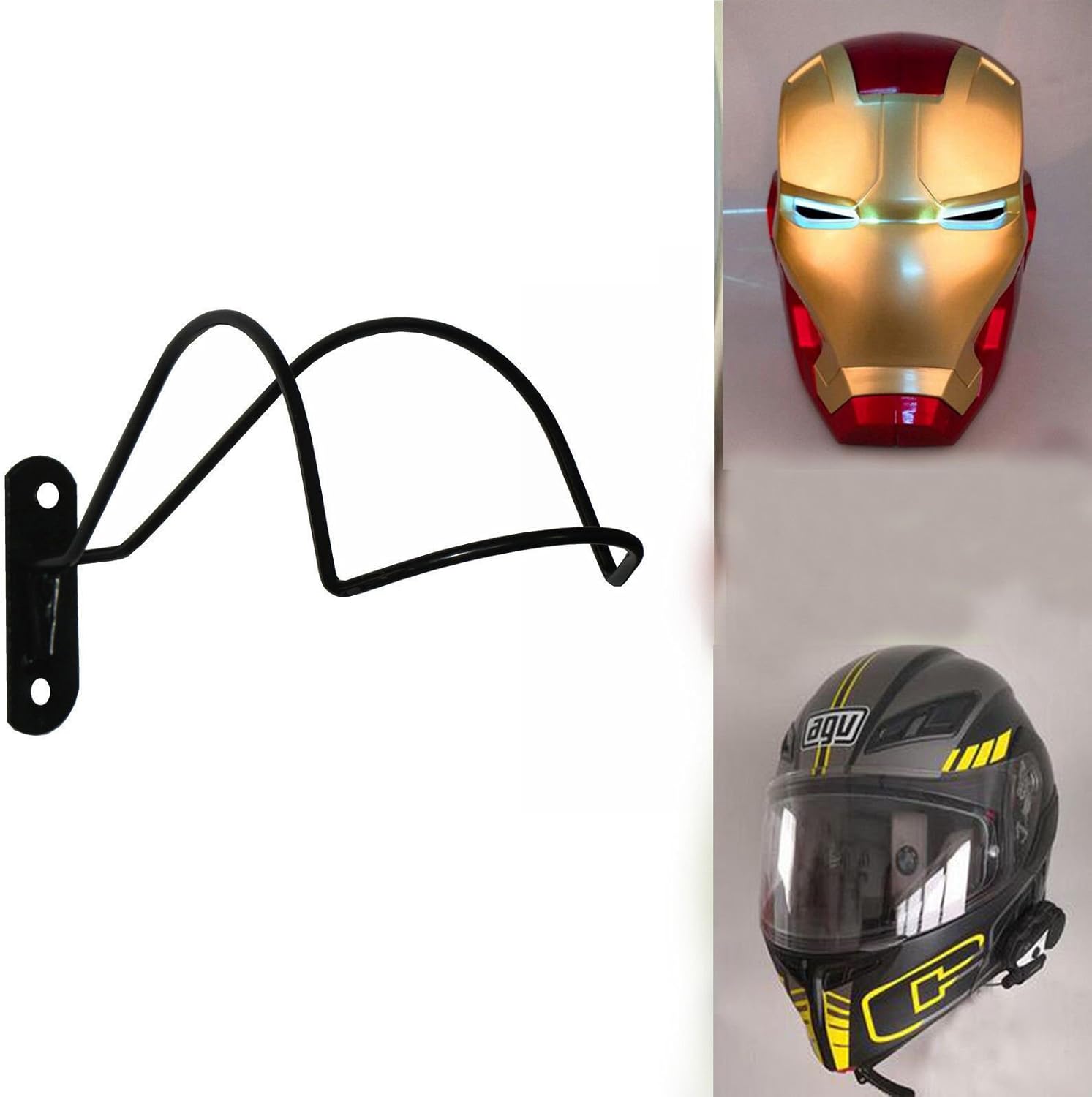 Amazon.com : Professional Design - Wall Mounted Helmet Rack Storage ...