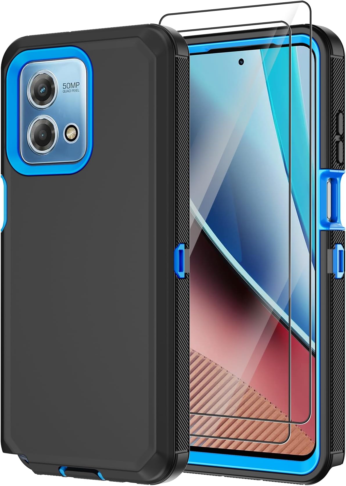 Amazon.com: Annymall for Motorola Moto G Stylus 5G 2024 Case with 2 Screen Protector, Full Body ...