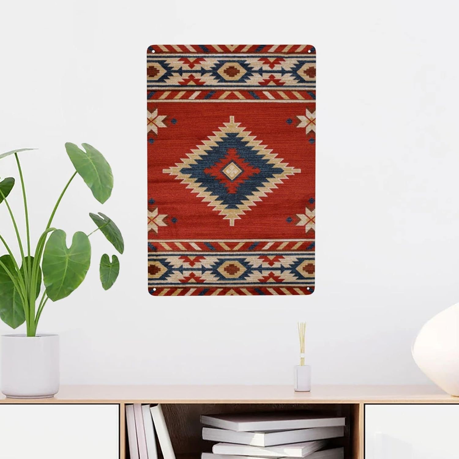 Amazon.com: Metal Sign Decor Painting Southwestern Geometric Native ...