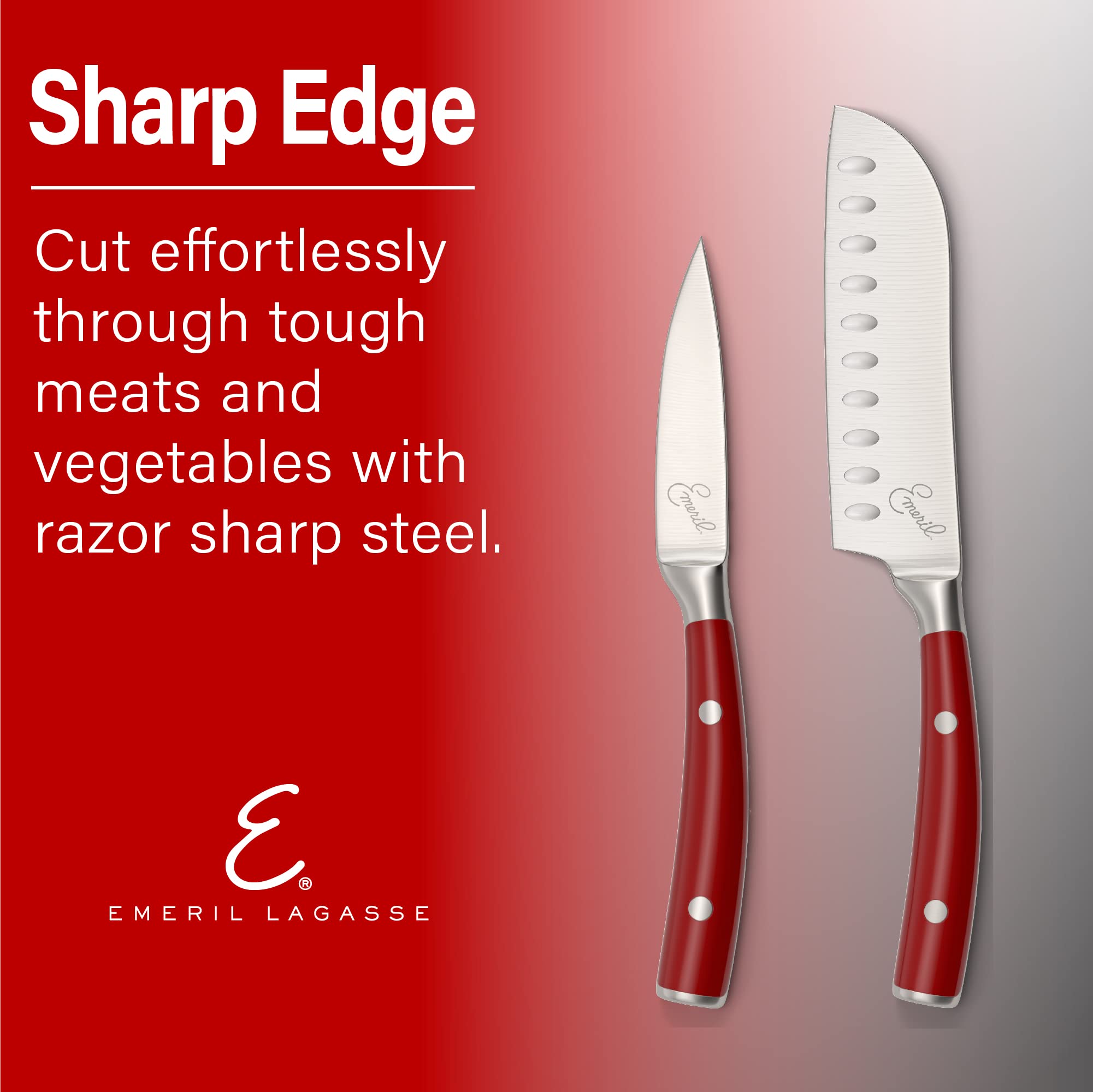 Snapklik.com : Emeril Lagasse Razor Sharp 2 Piece Chef Knife Set - 5 ...