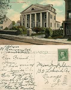 Amazon.com : JAMAICA LONG ISLAND N.Y. COLONIAL HALL ANTIQUE POSTCARD ...