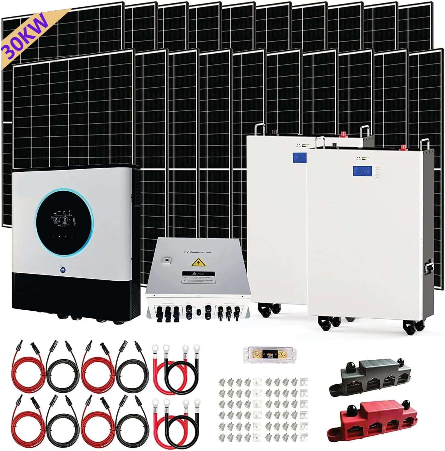 Amazon.com : 30KW Off Grid Solar System Complete Kit,Energy Storage ...