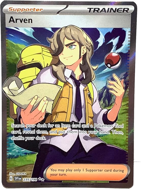 Amazon.com: Pokemon - Arven 235/198 - Scarlet & Violet - Ultra Rare ...
