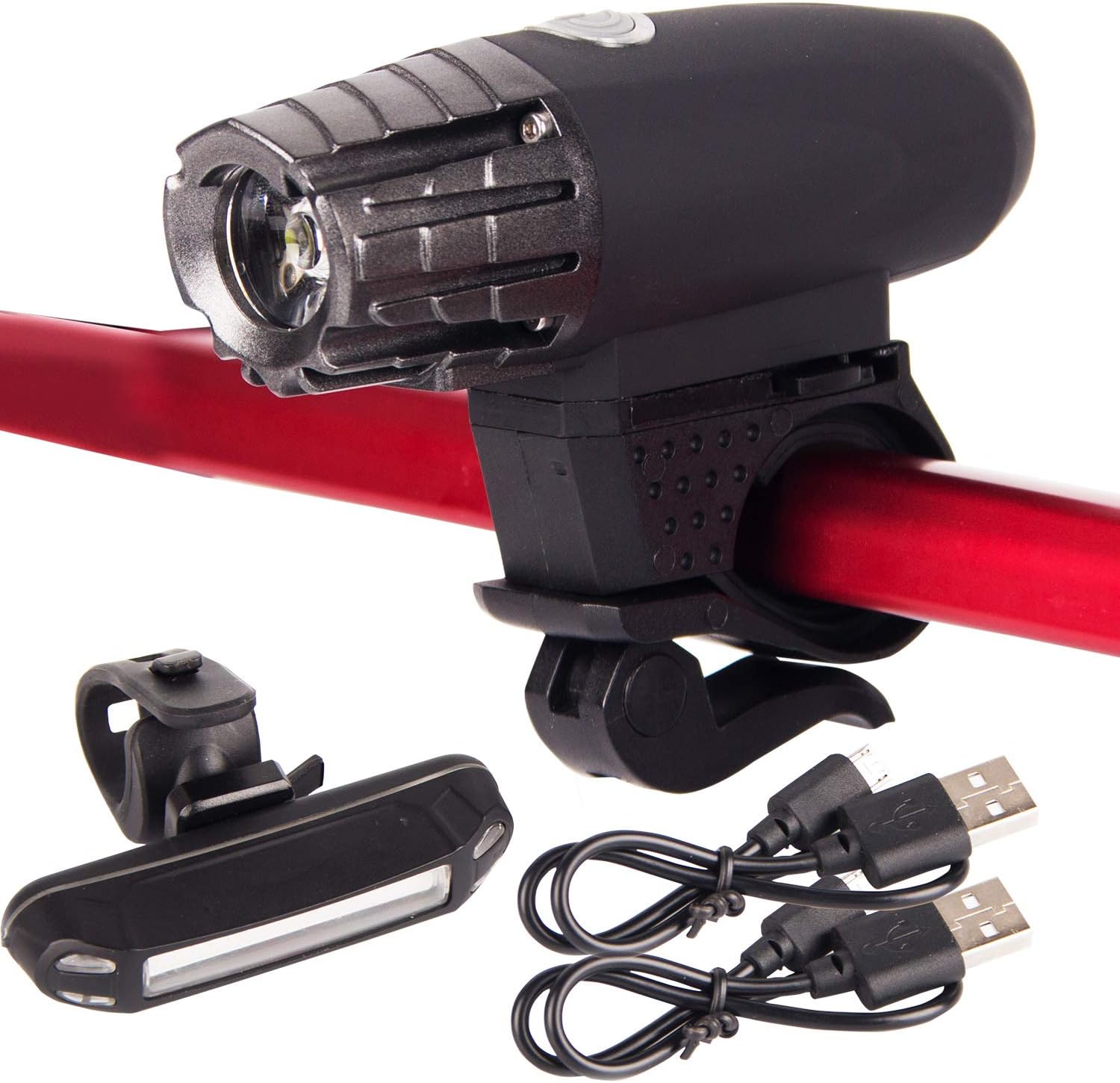 POLAM-FOTO Bike Light Set USB Rechargeable Waterproof LED Bicycle Light ...