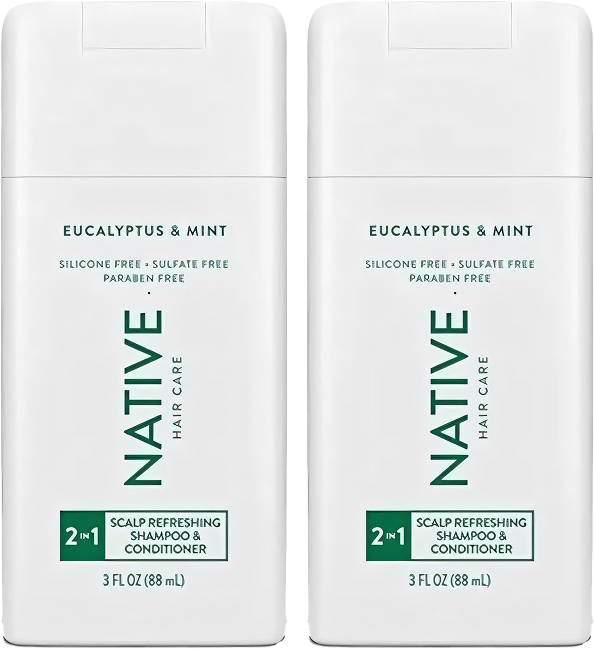 Amazon.com: Native 2 in 1 Shampoo and Conditioner, 2 Pack Travel Size ...