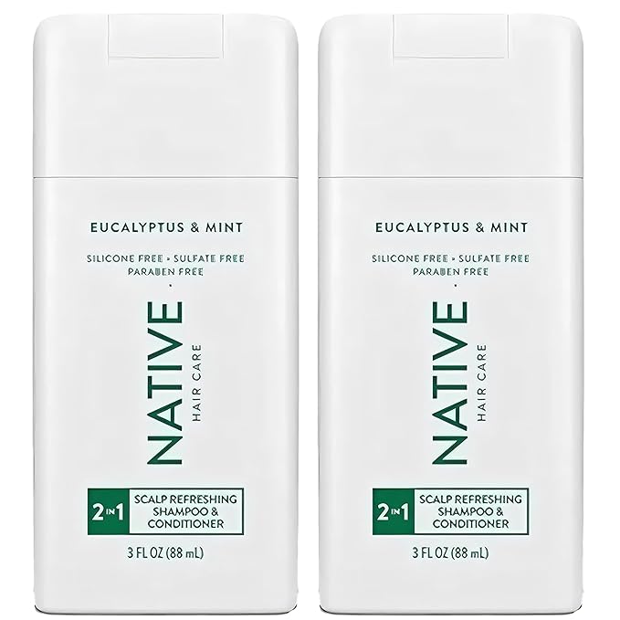 Amazon.com: Native 2 in 1 Shampoo and Conditioner, 2 Pack Travel Size ...