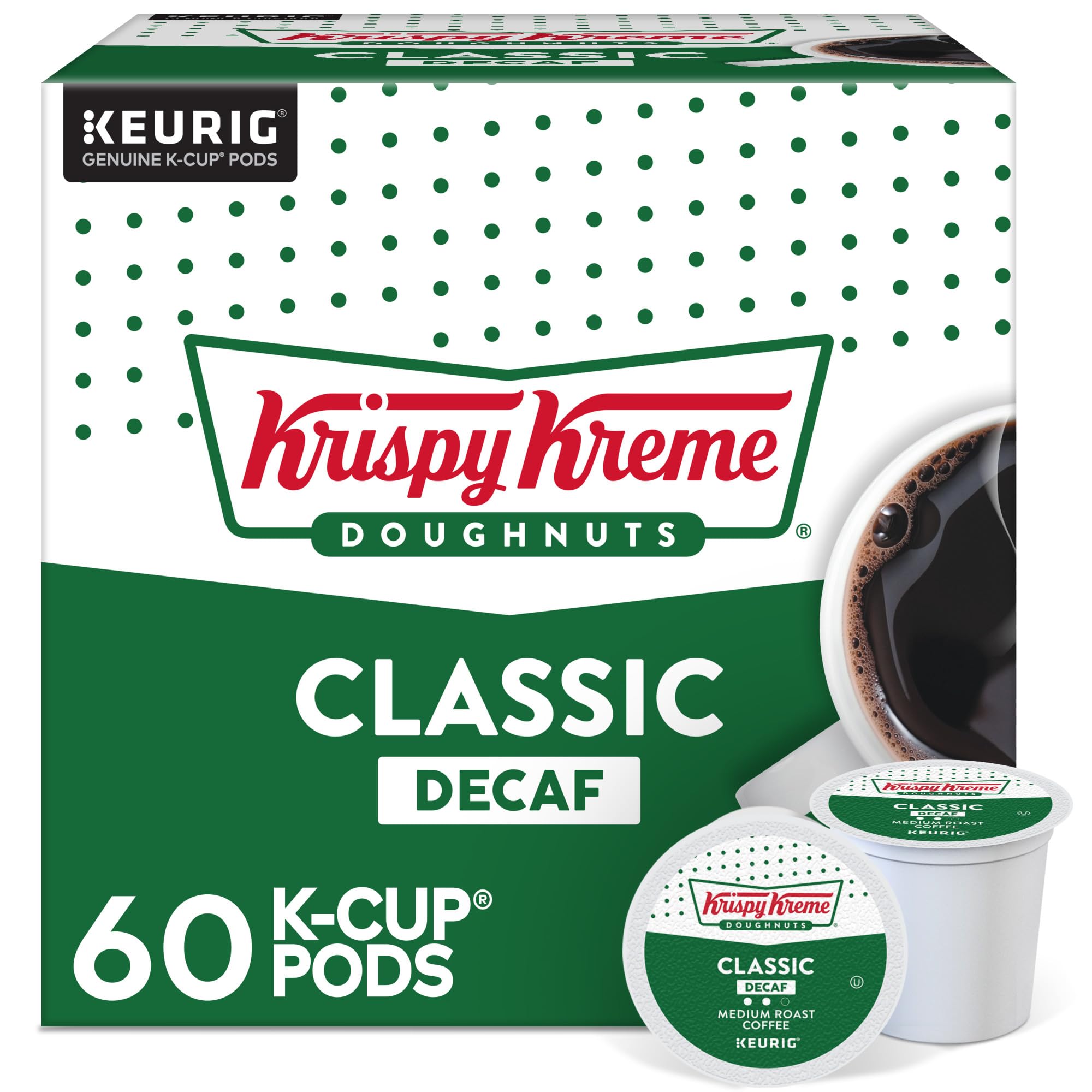 Amazon.com: Krispy Kreme Classic Decaf Keurig Single-Serve K-Cup Pods ...