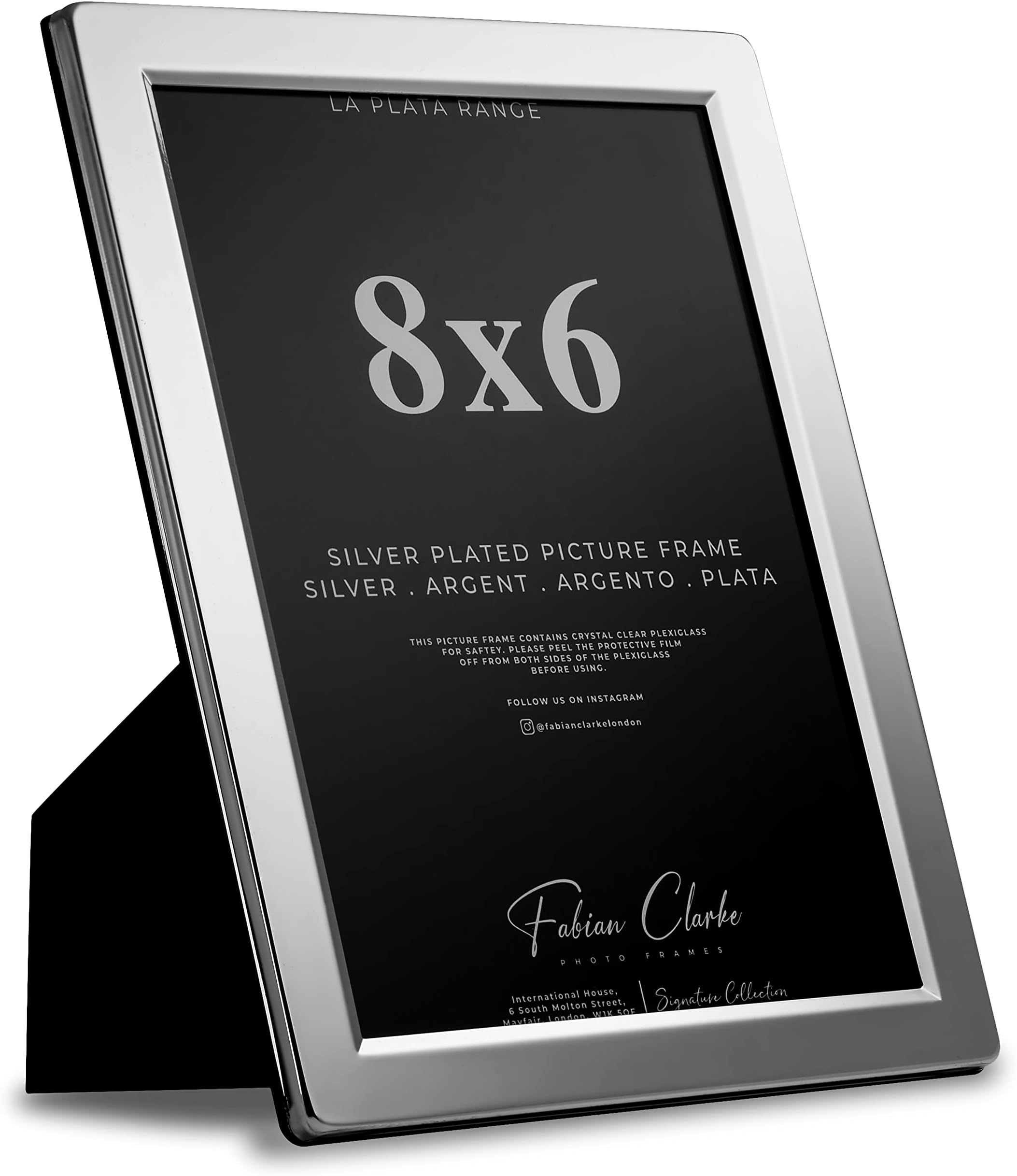 Silver Plated Photo Frame Picture Frame Plain Satin Finish and Tarnish ...