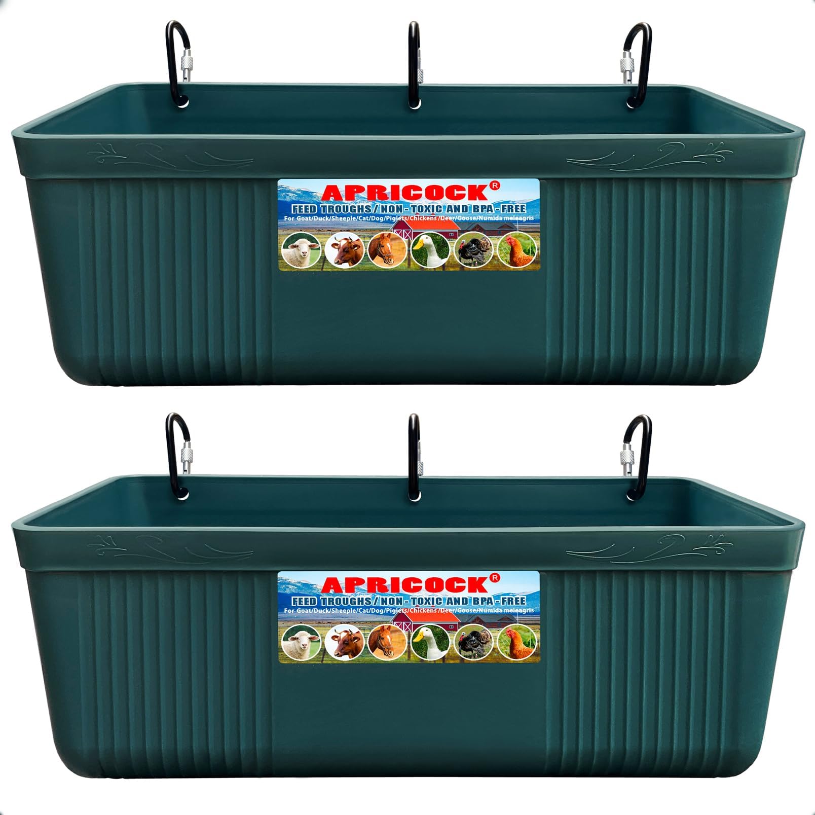 Amazon.com: Large Feed Trough and Goat Feeder - 2 Pack Hanging Feeder ...