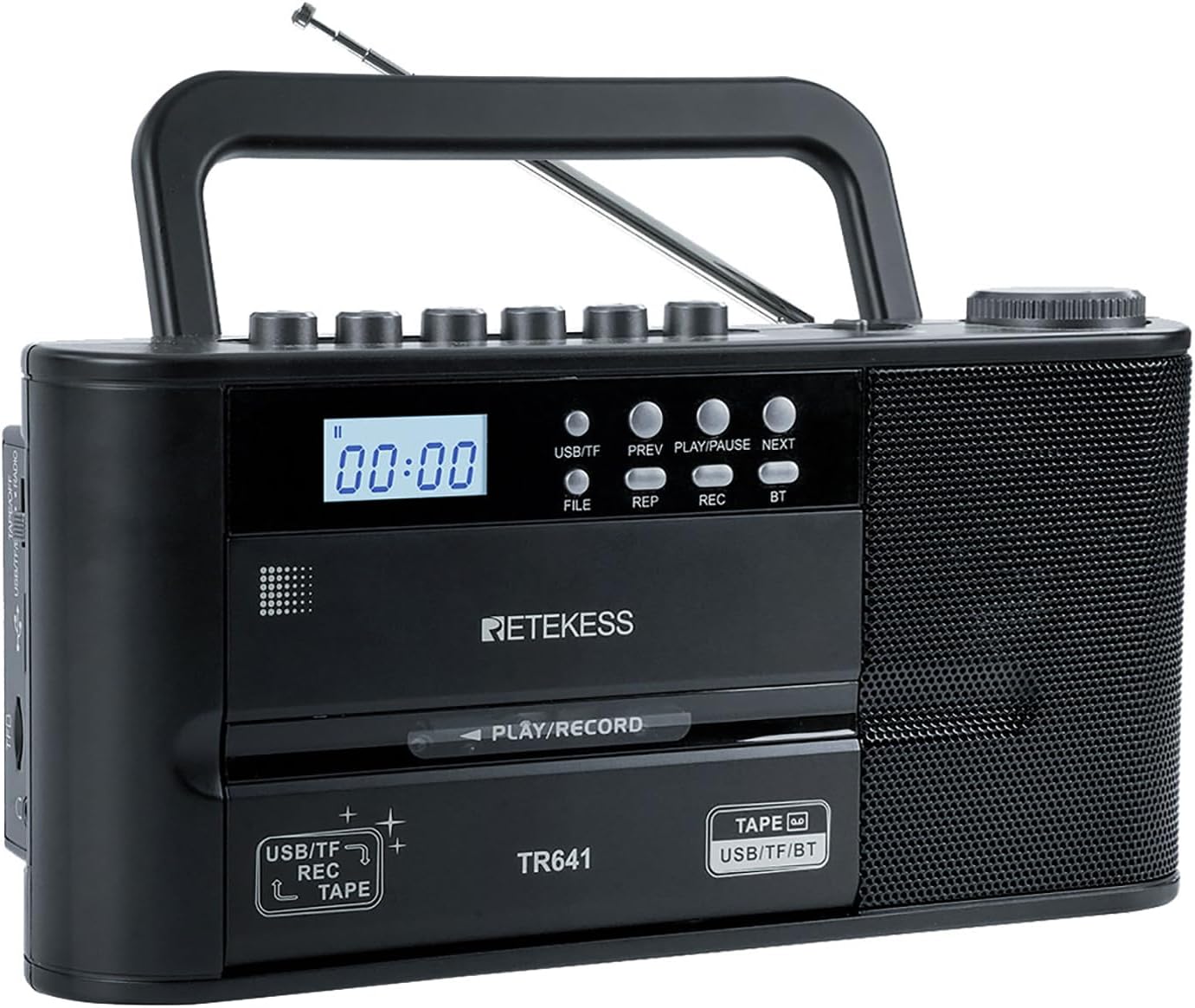 Amazon.com: Retekess TR641 Cassette Player Recorder, Cassette to ...