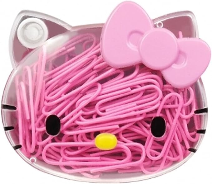 Amazon.com : Kitty Cat Paper Clips 90EA Set with Adorable Plastic Case ...