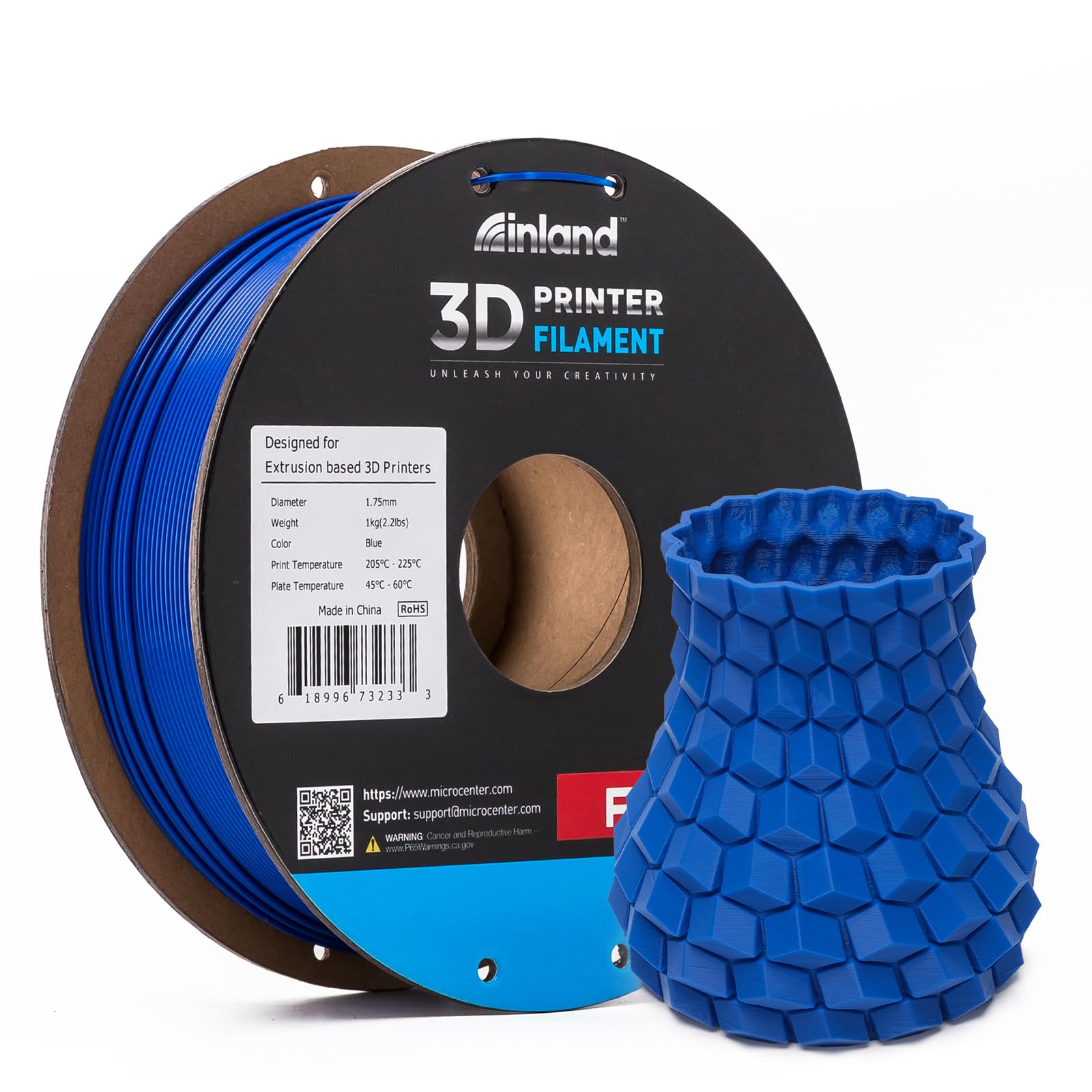 Snapklik.com : INLAND Micro Center PLA+ 3D Printing Filament 1.75mm ...
