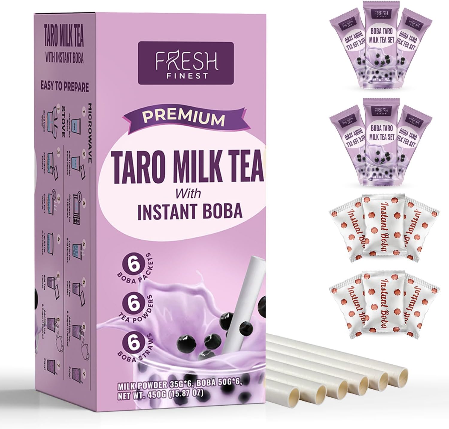 Amazon.com: (Pack of 24) DaoHer Oat BOBA - Brown Sugar Oat BOBA, BOBA ...