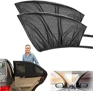 Amazon.com: Approvalp Universal Car Window Screens, Removable Mesh Sun ...