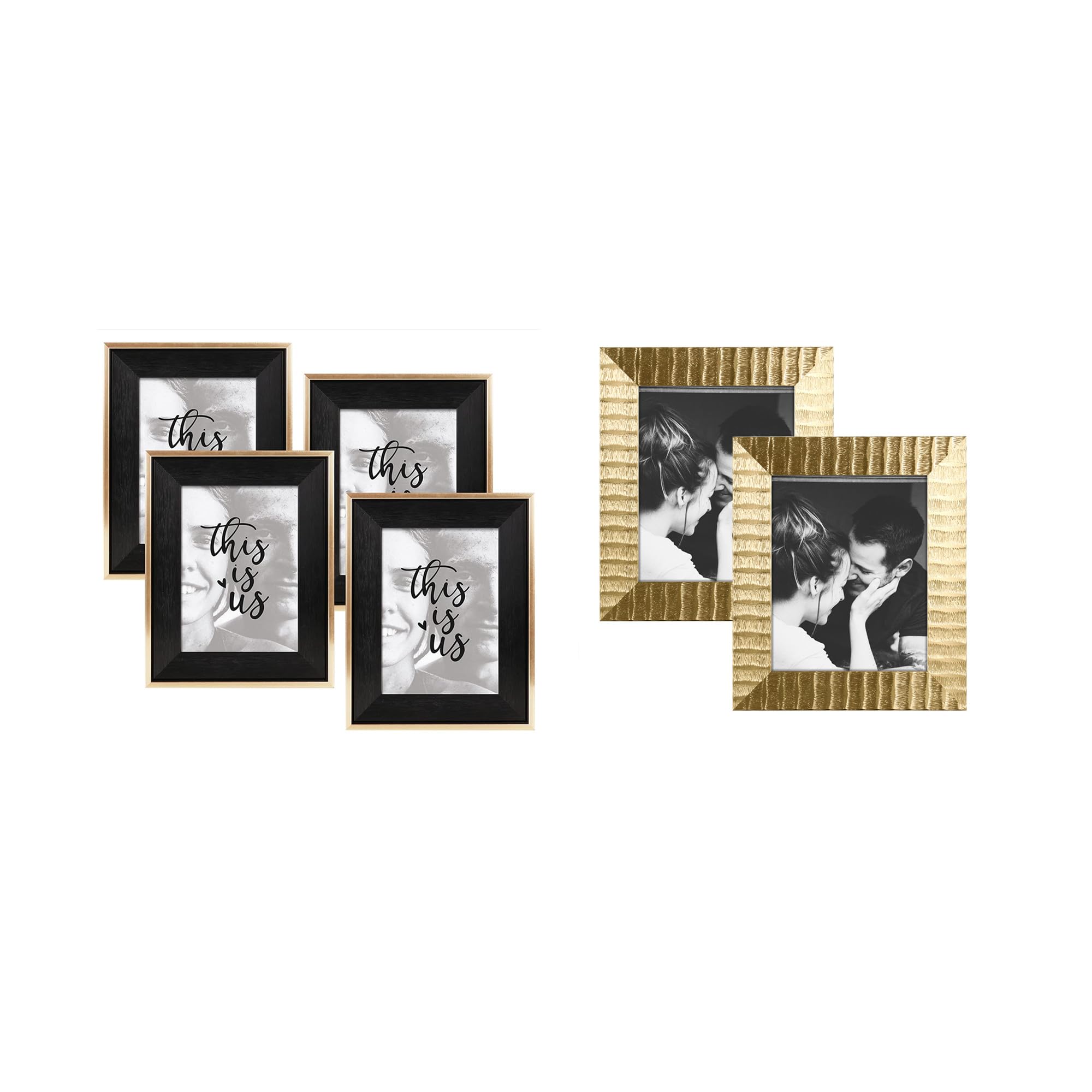 Amazon.com - ArtbyHannah Black Gold Picture Frame Set