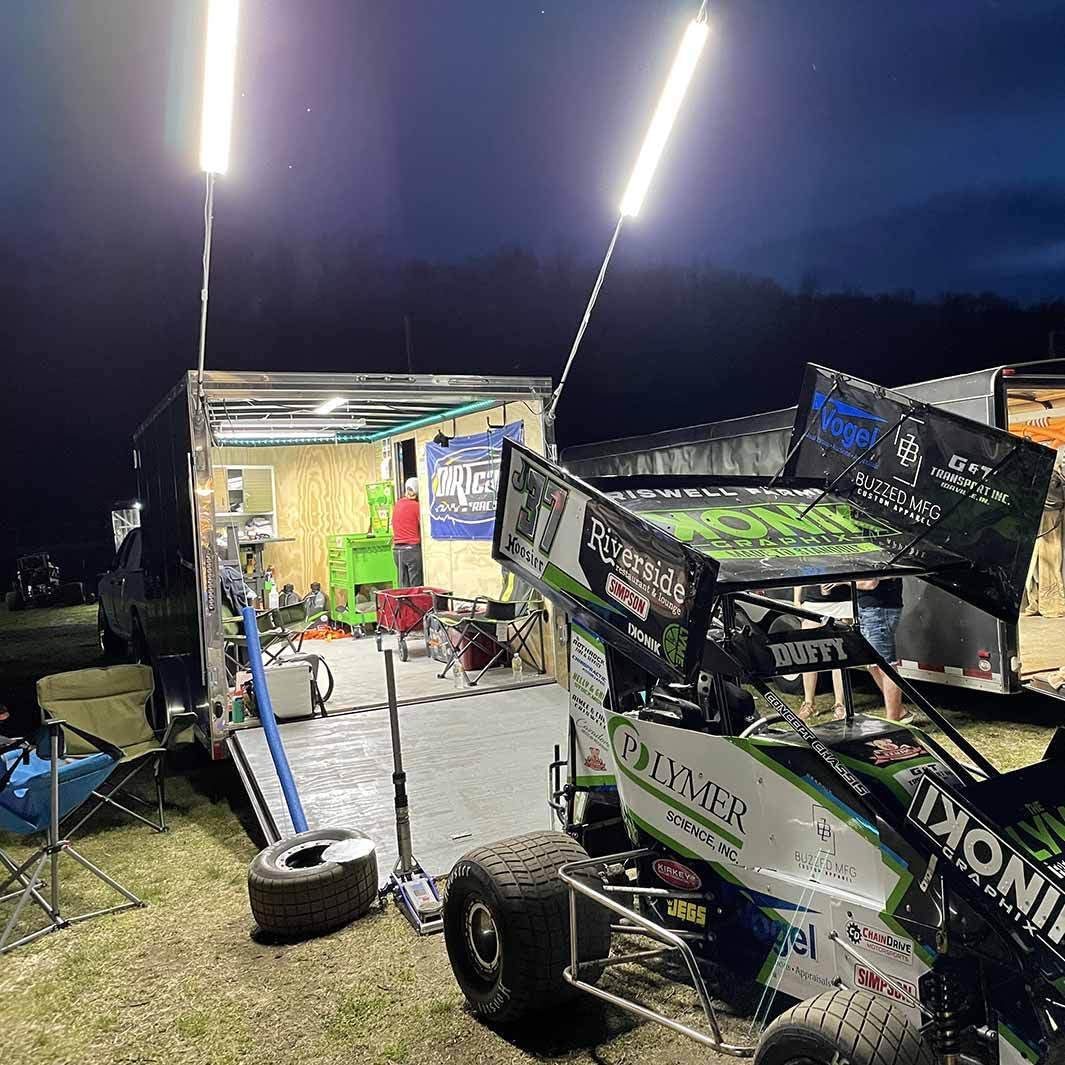 Amazon.com: Racing Trailer Pit Lights – Dual 10 Foot Pole 20,000 Lumens ...