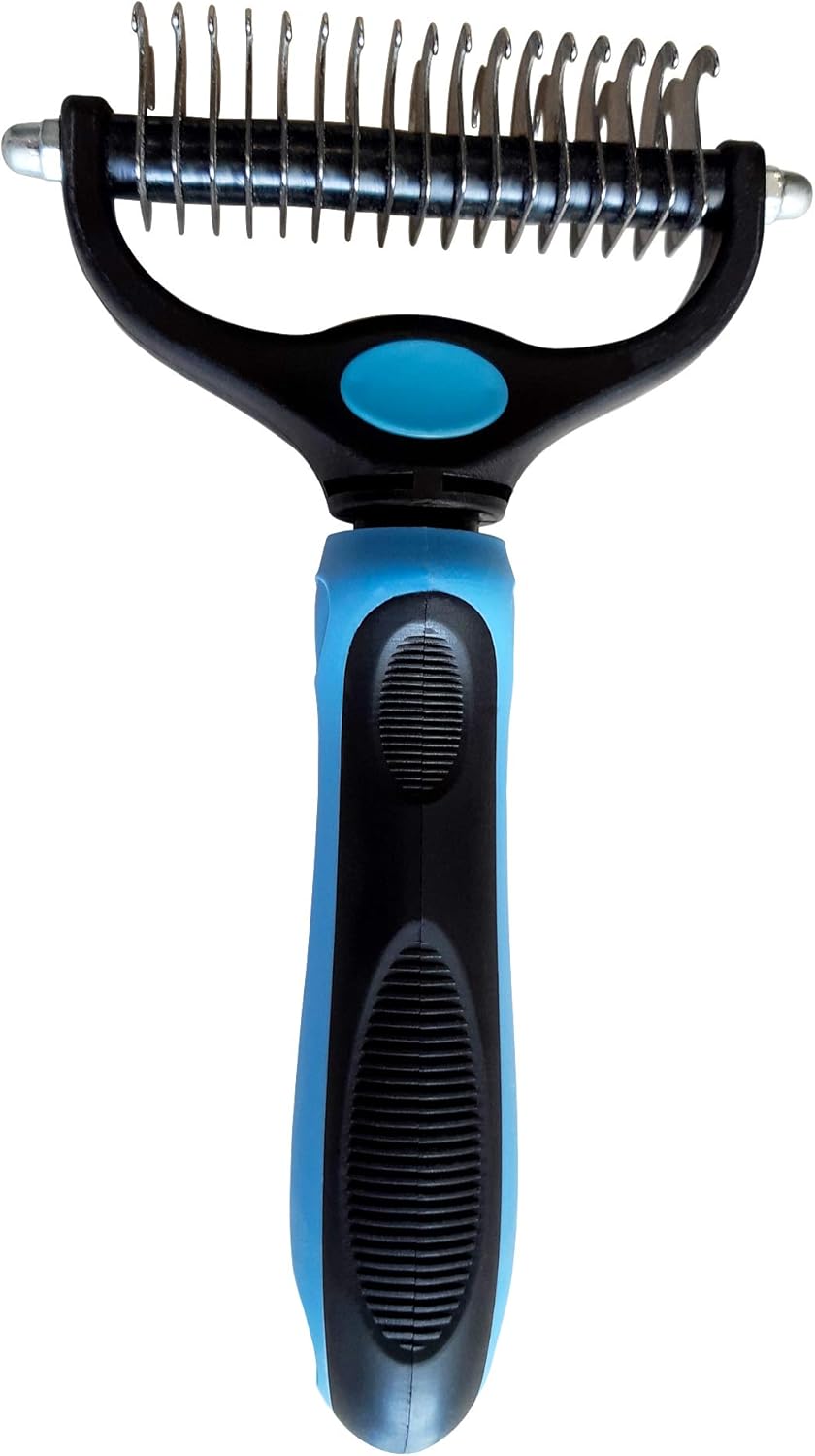 Amazon.com: Dog and Cat De-Matting Rake Comb Brush with 2 Sided Head ...