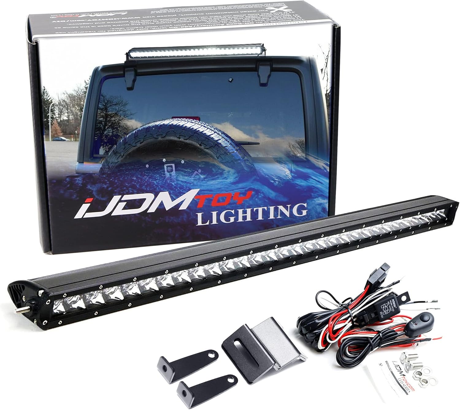 Amazon.com: iJDMTOY Above Rear Window Mount 30-Inch LED Light Bar ...