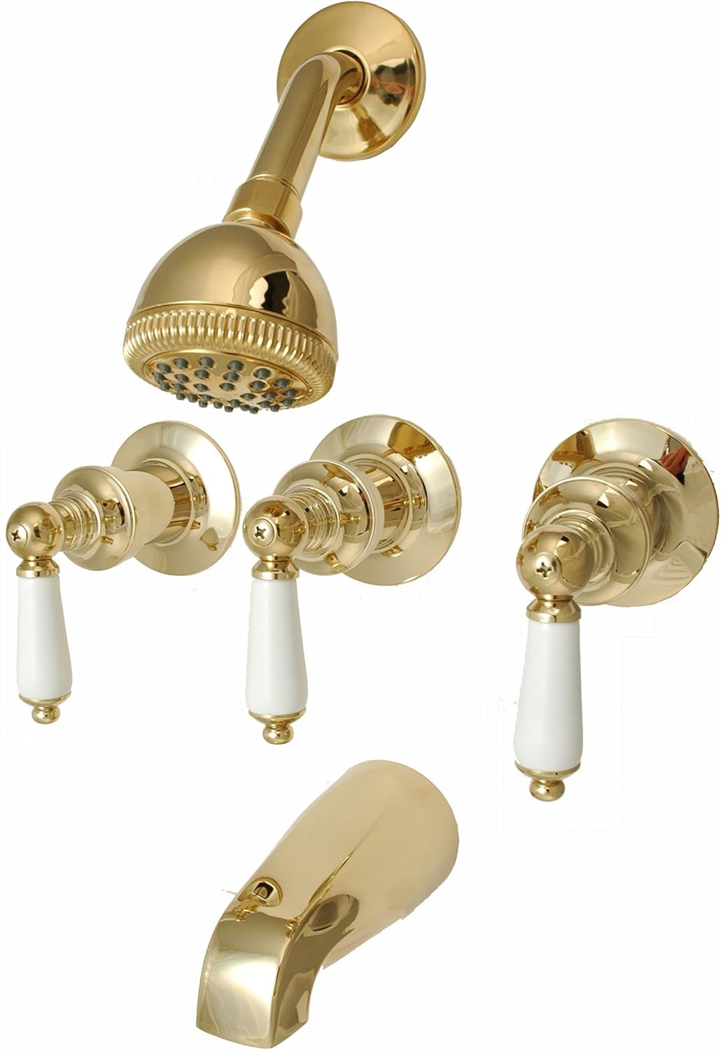 Trim Kit for 3-handle Shower Valve Porcelain Lever Handle, Fit Price ...