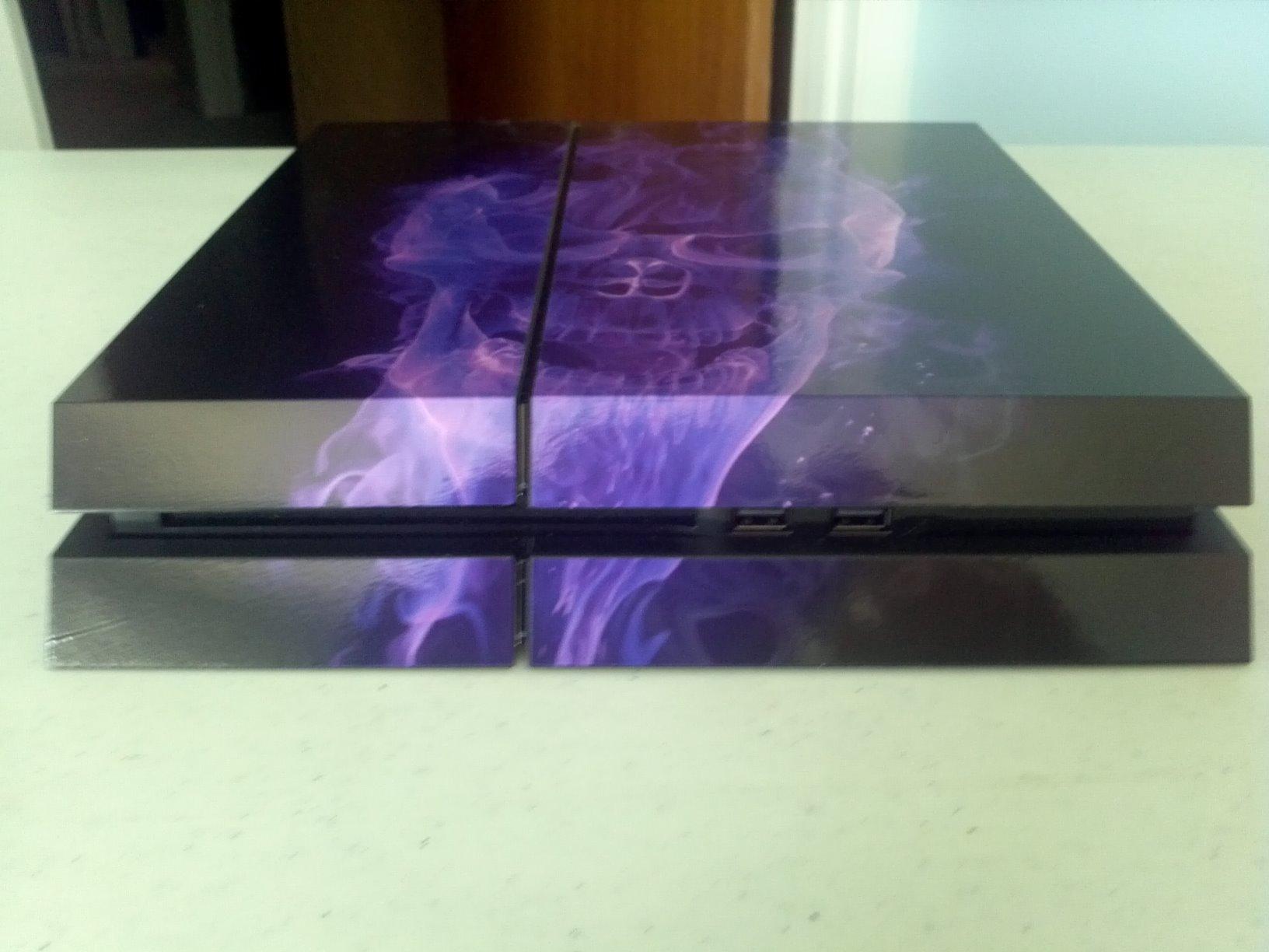 Amazon.com: Flaming Fire Skull Purple - Decal Style Skin fits original ...