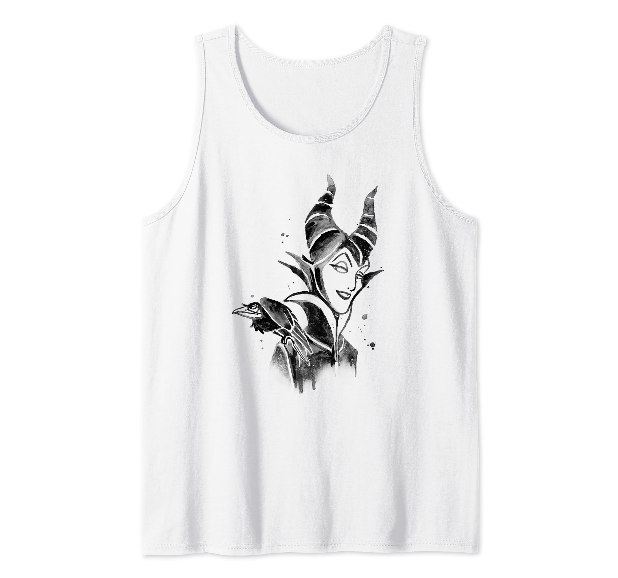 Amazon.com: Disney Sleeping Beauty Maleficent Stencil Drip Tank Top ...