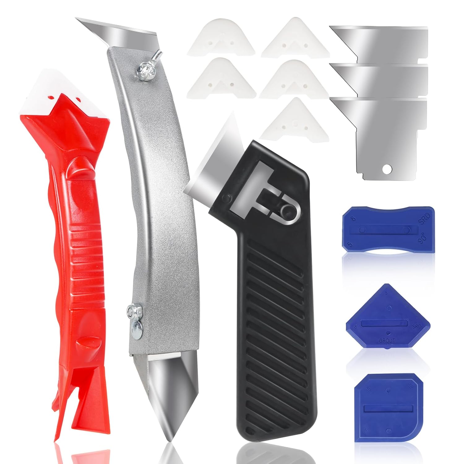Caulking Tool, Stainless Steel Caulk Remover Tool& Grout Removal Tool ...