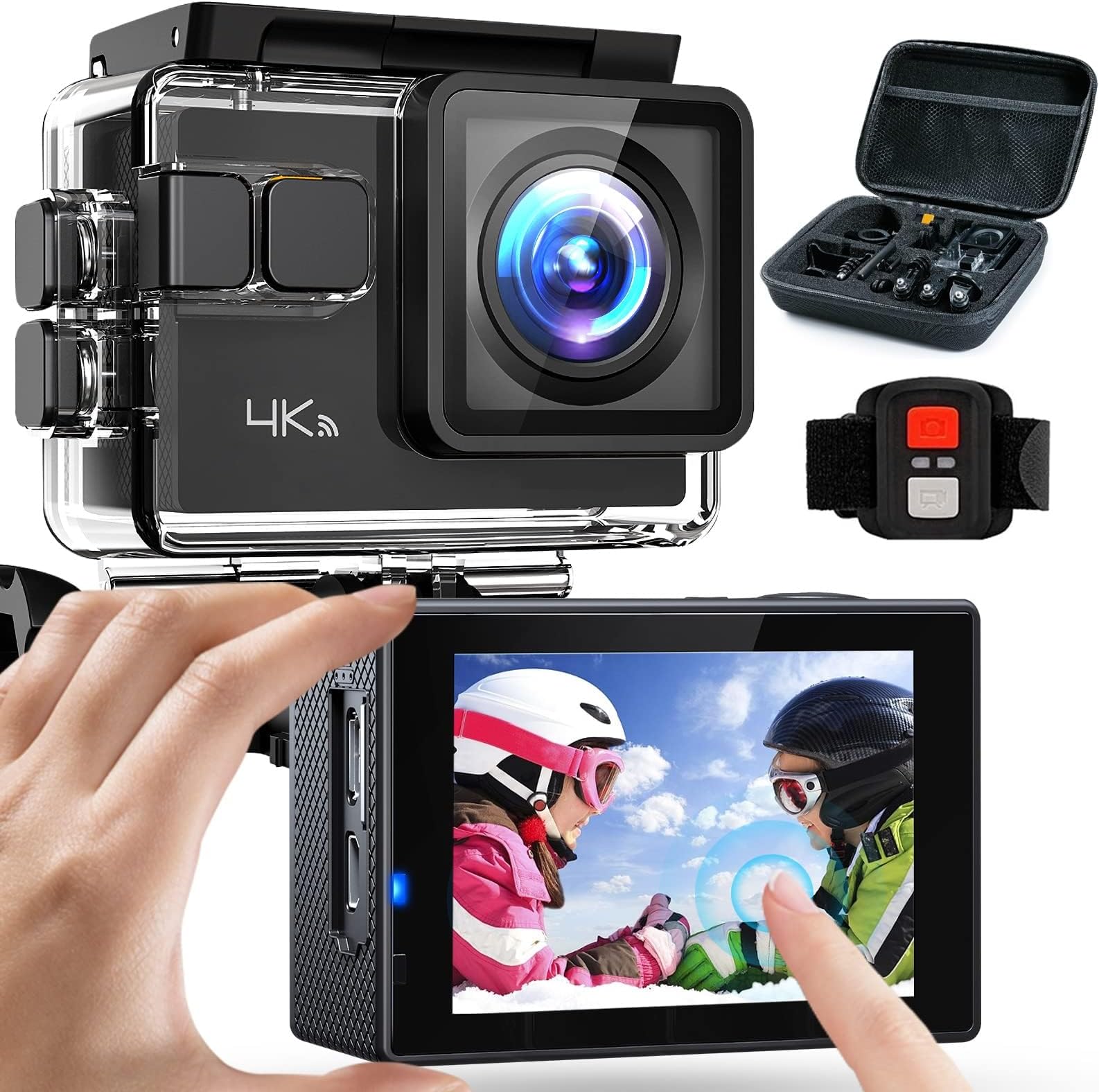 Amazon.com : Action Cam 4K, 20MP 50FPS Wi-Fi 40M Underwater Camcorder ...
