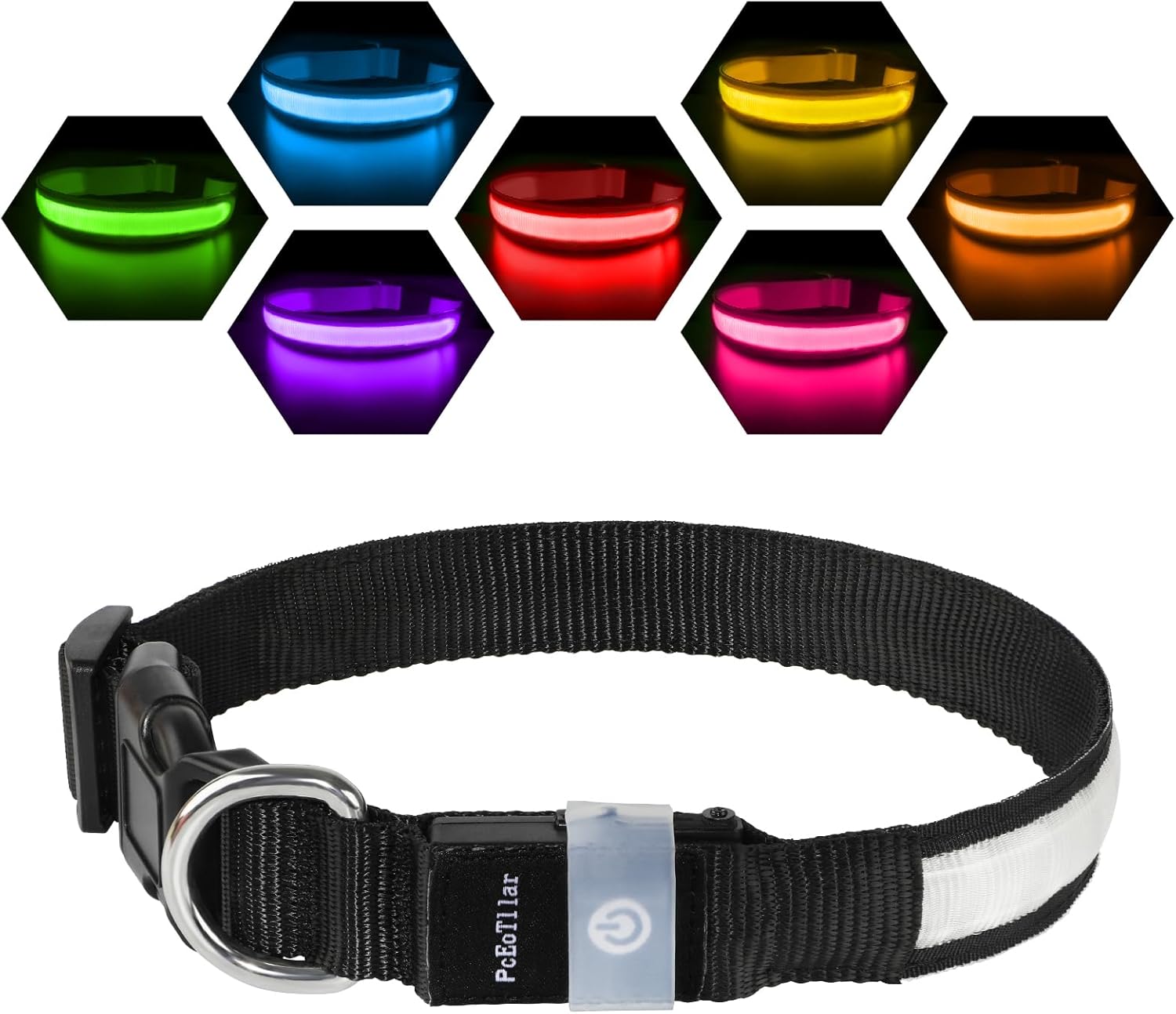 Amazon.com : PcEoTllar Light Up Dog Collars, Rechargeable Led Dog ...
