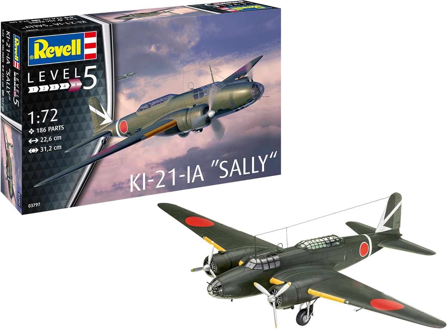 Amazon.com: Revell 03797 Ki-21-la Sally 1:72 Scale Unbuilt/Unpainted ...