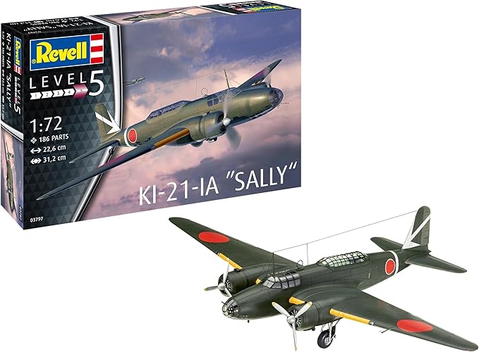 Revell 03797 Ki-21-la Sally 1:72 Scale Unbuilt/Unpainted Plastic Model ...