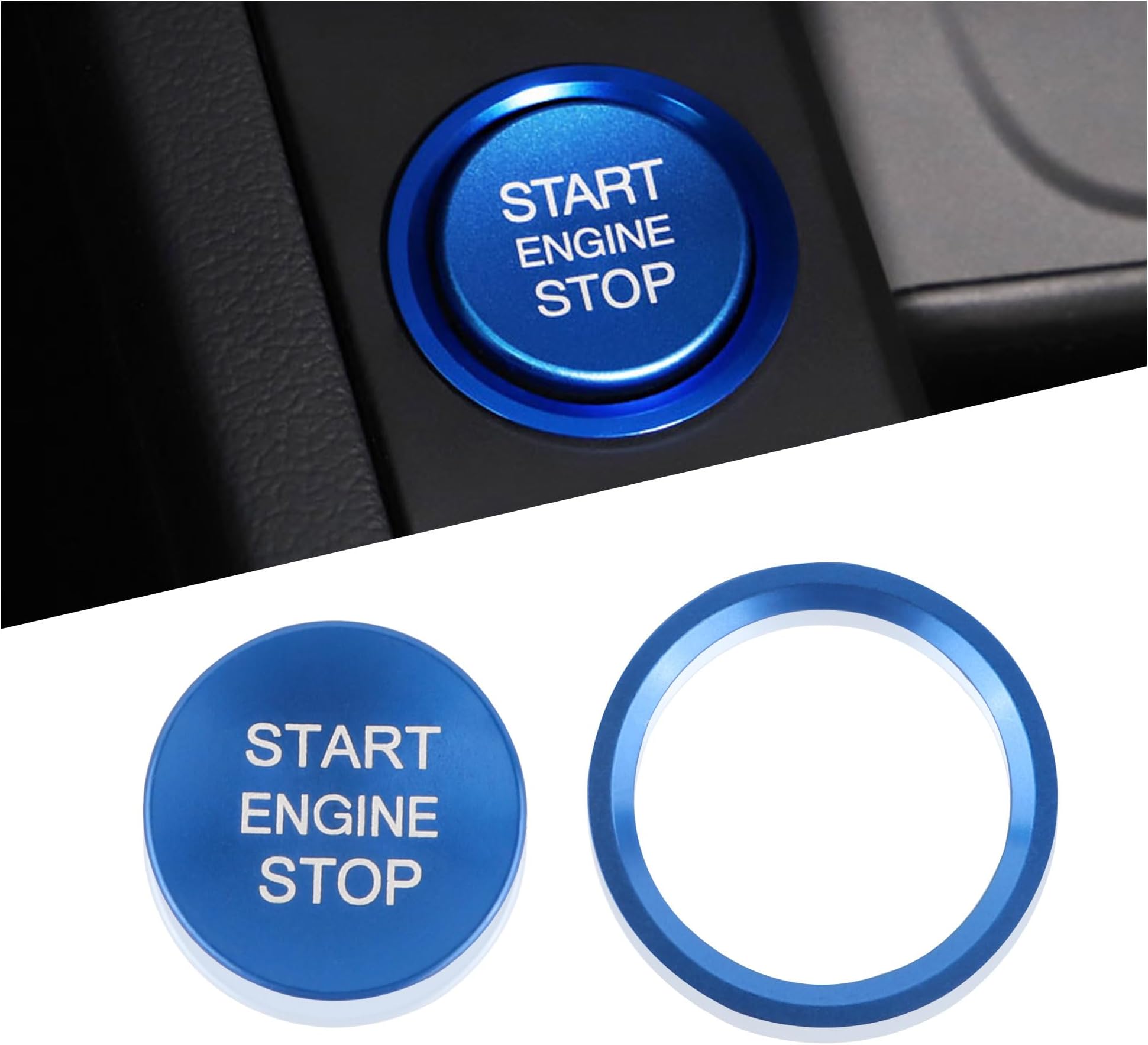 Amazon.com: Car Push Start Button Cover Compatible with Audi,Cool ...