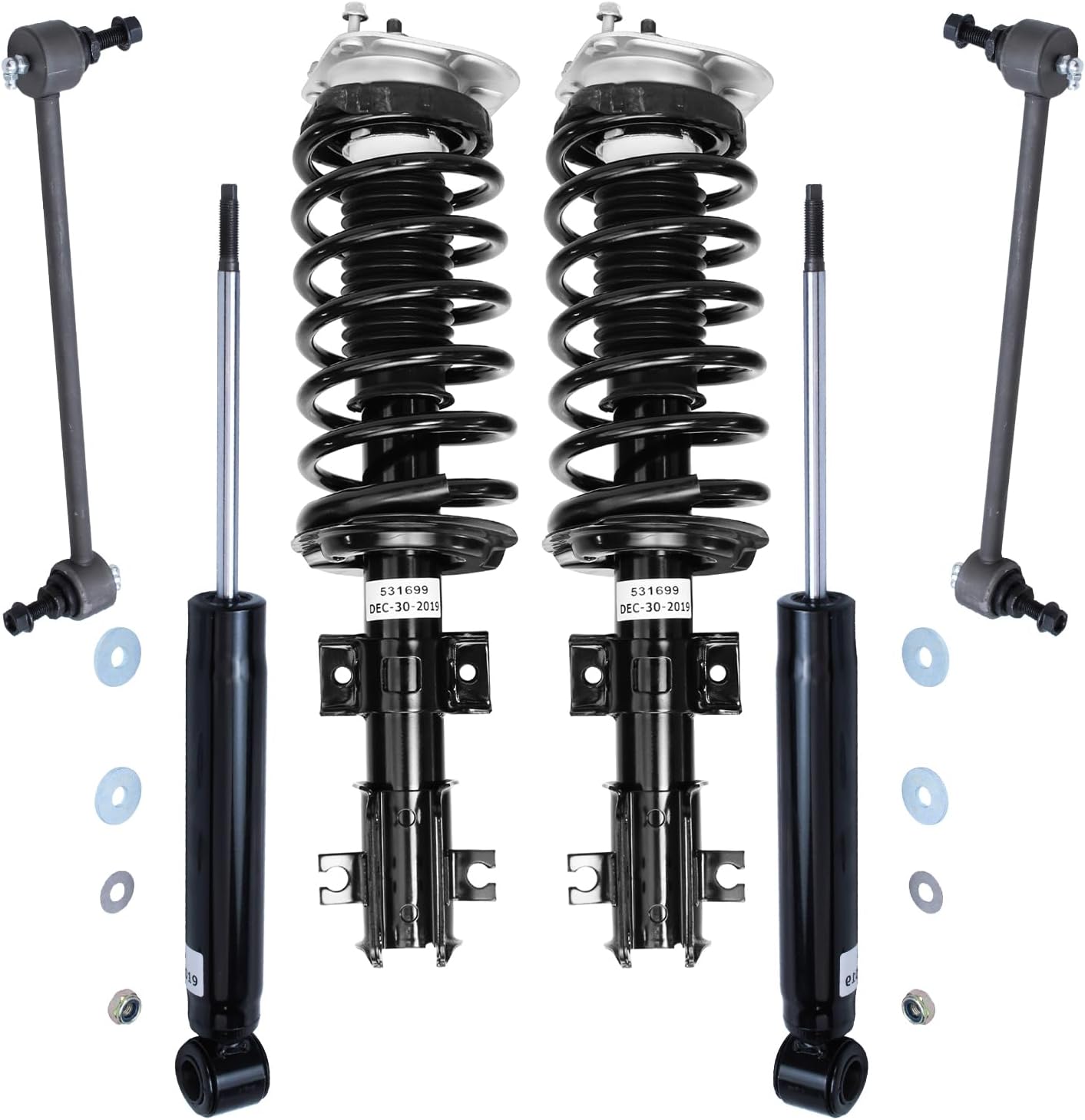 Amazon.com: Detroit Axle - Struts Shock Absorbers for Volvo V70 S70 C70 ...