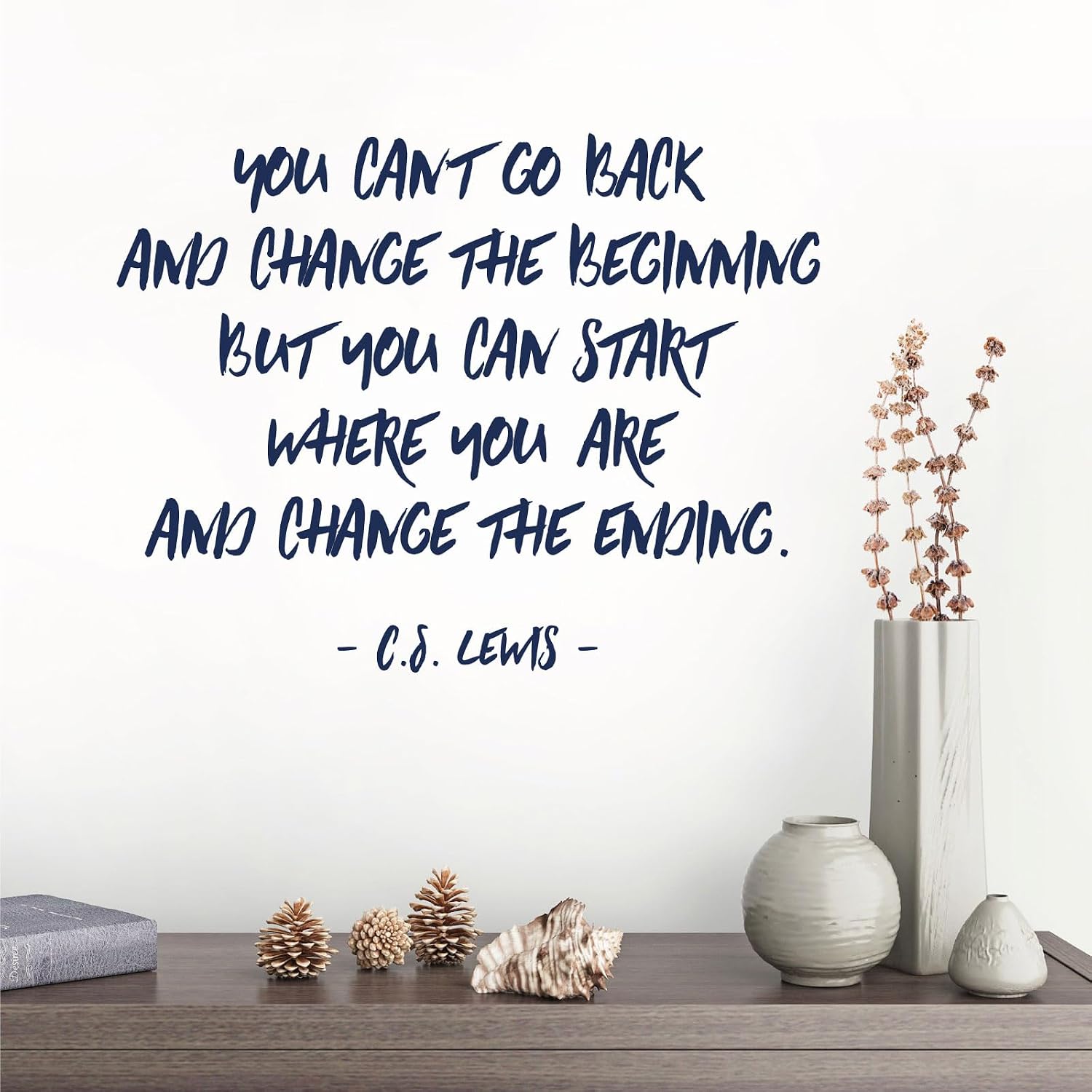 Amazon.com: You Cannot go Back and Change The Beginning... - C.S Lewis ...