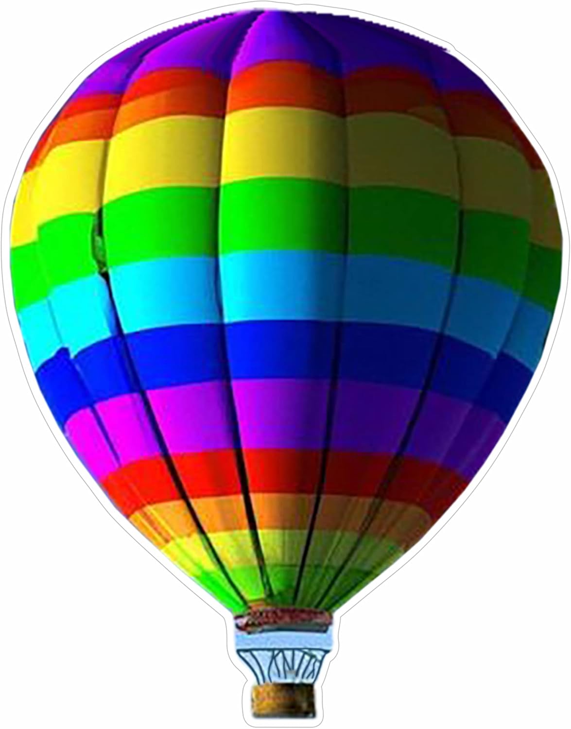 Amazon.com - USSZ Colored Rainbow Hot Air Balloon Vinyl Sticker for Car ...