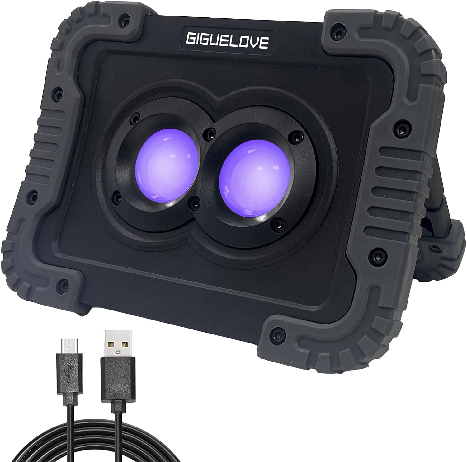 Giguelove Rechargeable Black Light Battery Powered Portable Blacklight ...