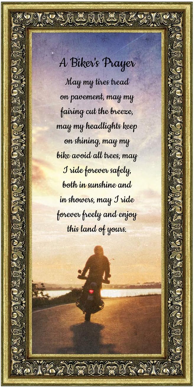 Amazon.com - Crossroads Home Décor A Biker's Prayer, Gift for ...