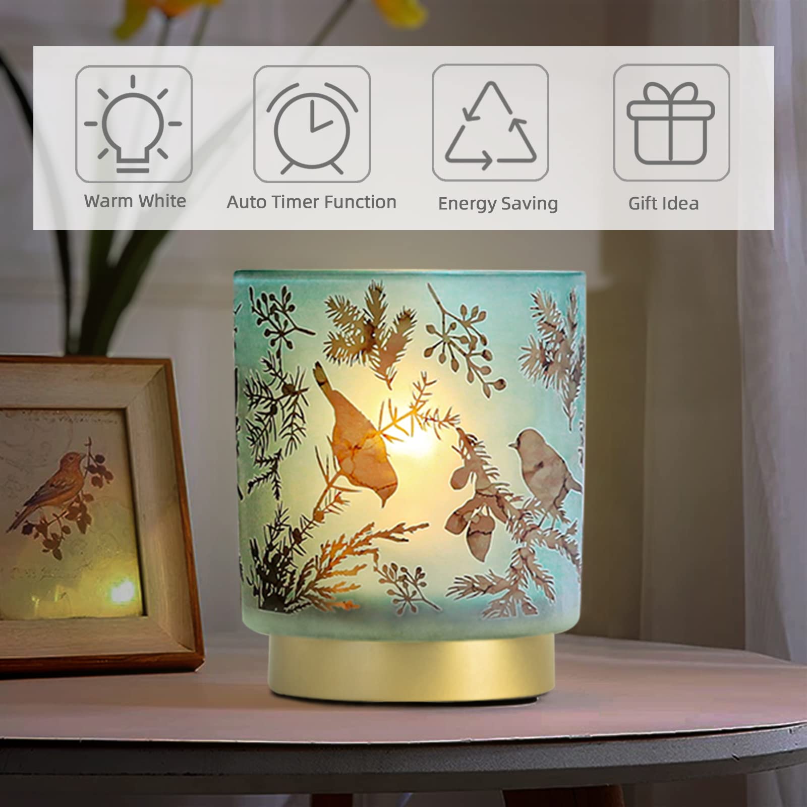 Snapklik.com : Battery Powered Table Lamps Timer, Battery Operated ...
